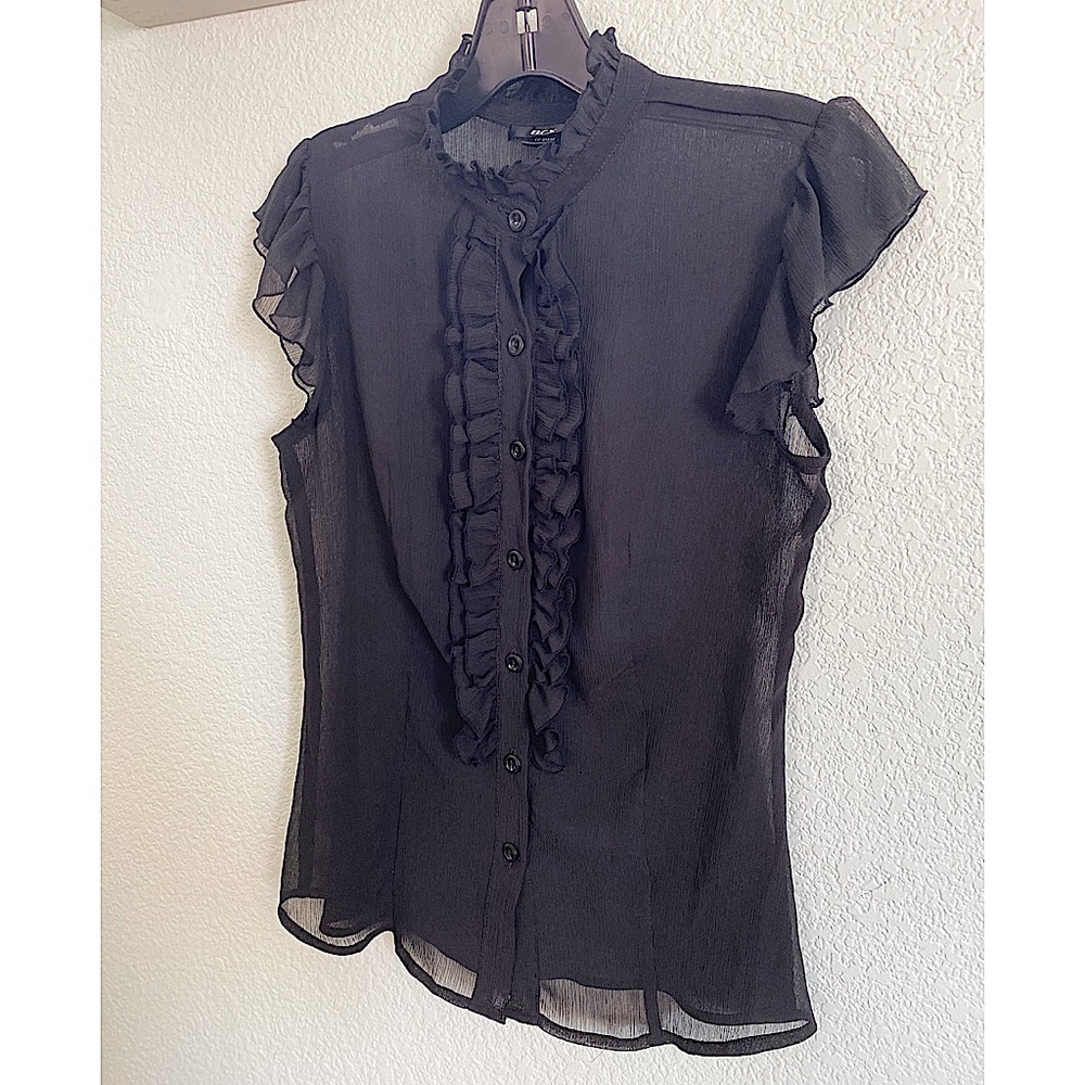 Victorian Ruffle Sheer Gauze Top - Gem
